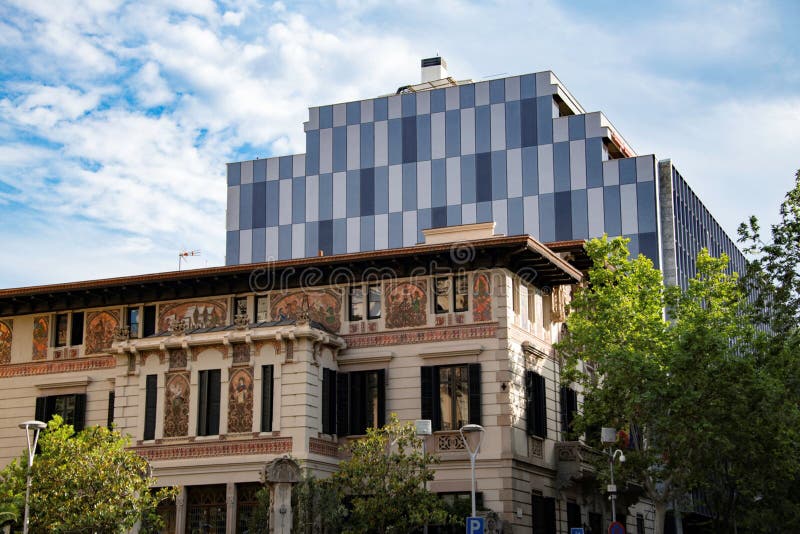 Old architecture meets new stock image. Image of exterior - 321467677