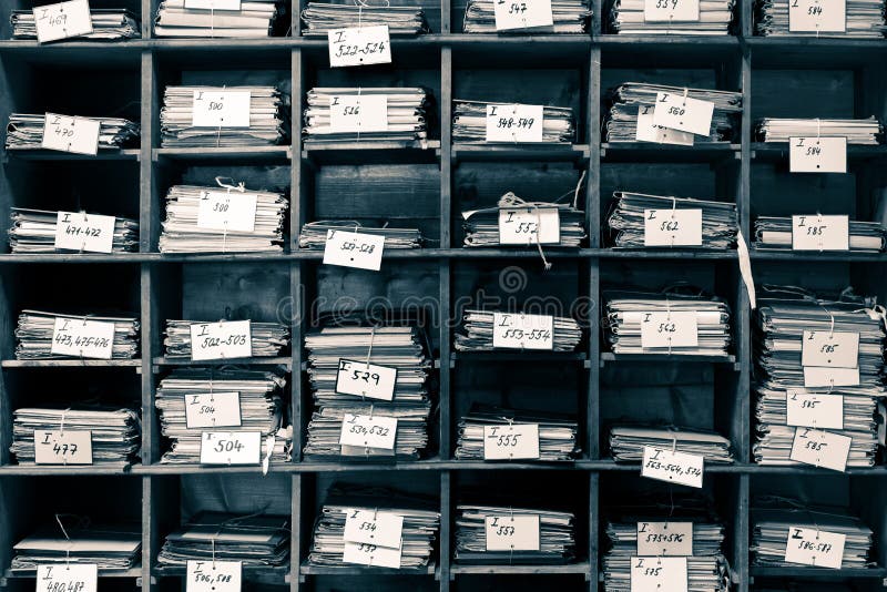 Old archive stock photo. Image of bookshelf, culture - 19048738