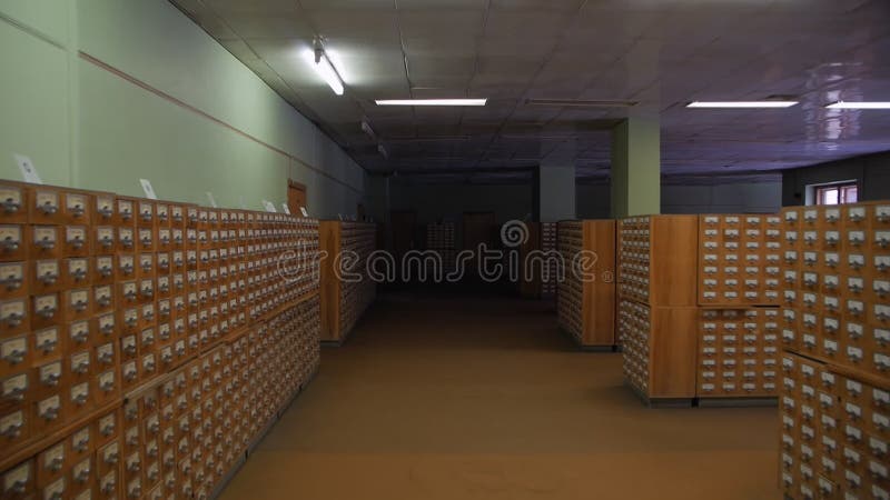 Old Archive Interior stock footage. Video of file, indoors - 214828298