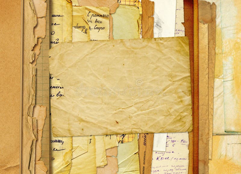 Old Archive with Letters, Photos Stock Illustration - Illustration of ...