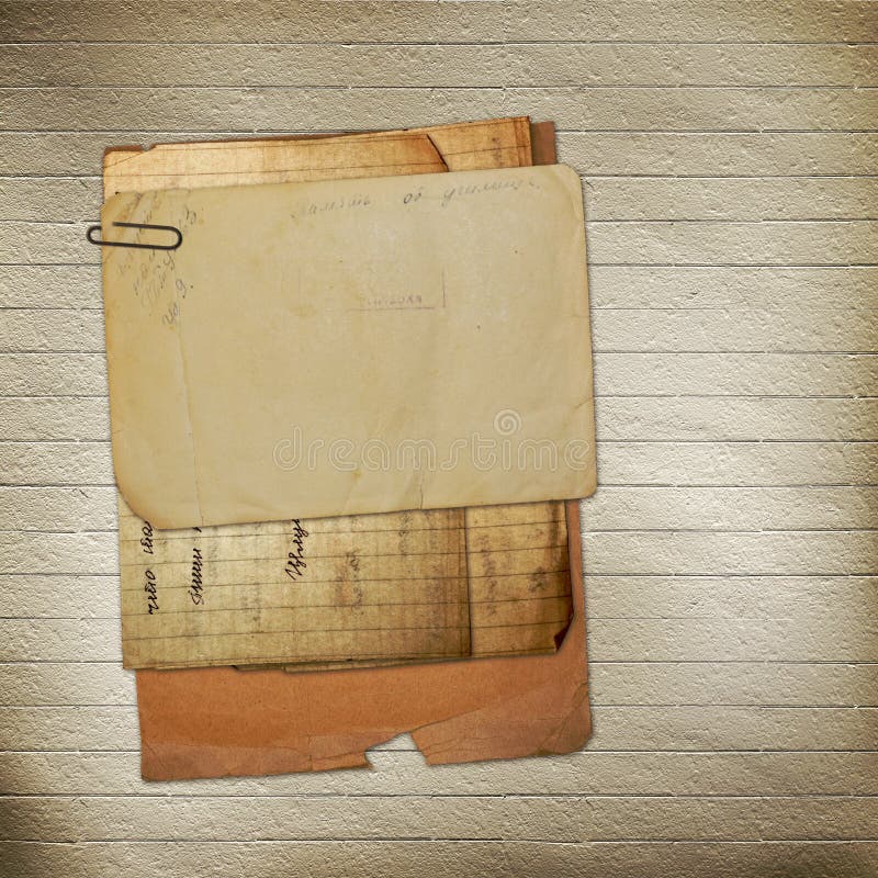 Old Archive with Letters, Photos Stock Photo - Image of notebook ...