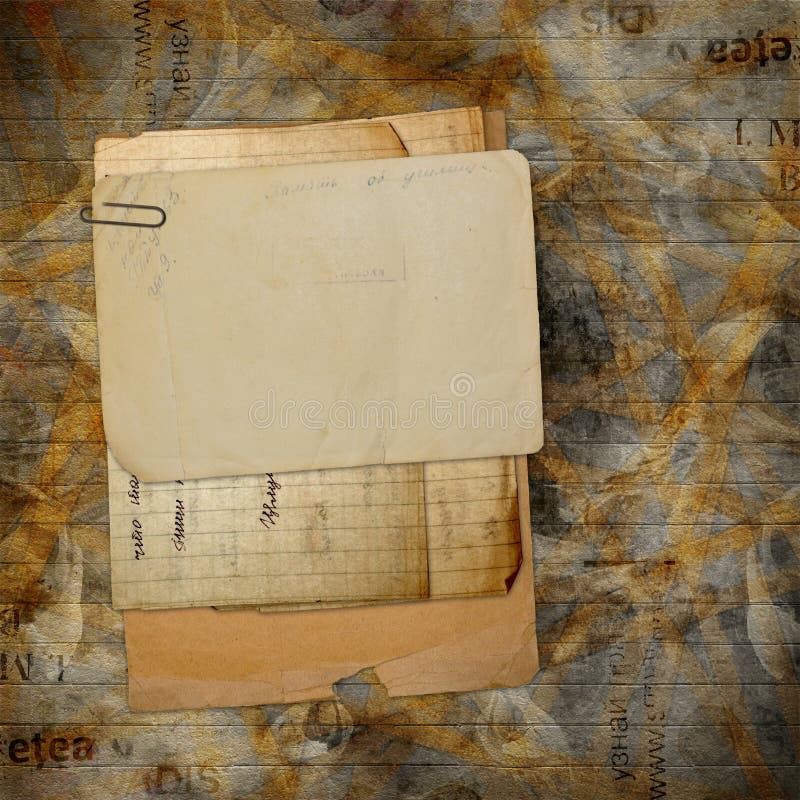 Old Archive with Letters, Photos Stock Image - Image of card ...