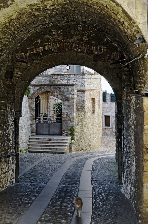 Old archway stock image. Image of paver, medieval, cobblestone - 73005691