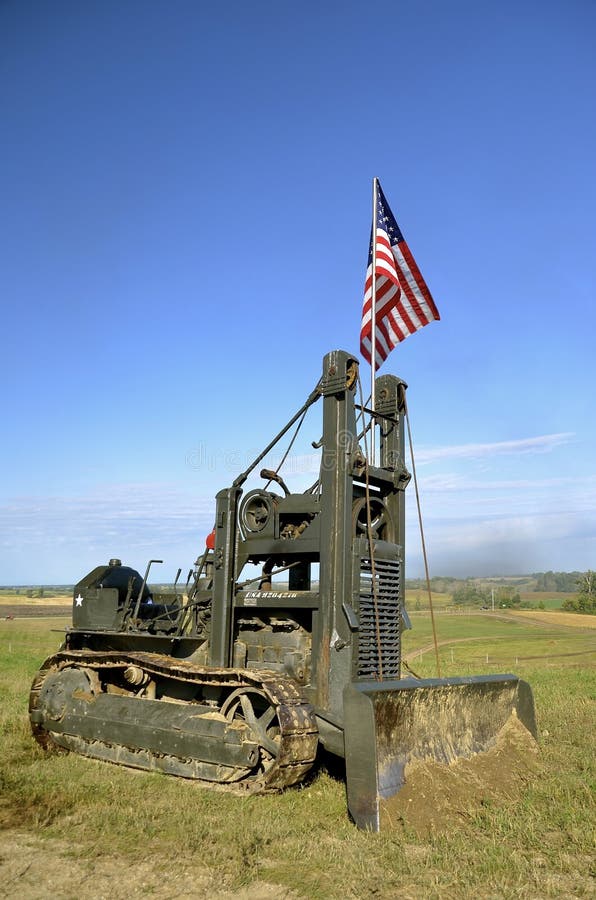 Old Army bulldozer stock photo. Image of america, construct - 72353234