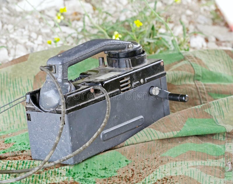 Army field telephone stock photo. Image of dial, object - 160994746