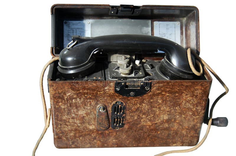 Old army portable phone stock photo. Image of call, telecoms - 12187186