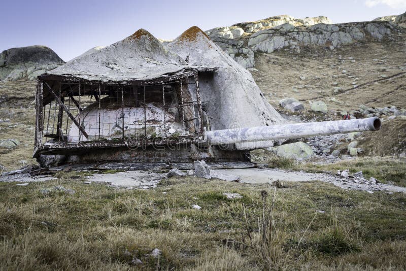 Old artillery bunker stock photo. Image of pass, scenic - 153310628