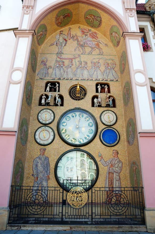 Old Astronomical Clock in Olomouc, Czech Republic Stock Photo - Image ...