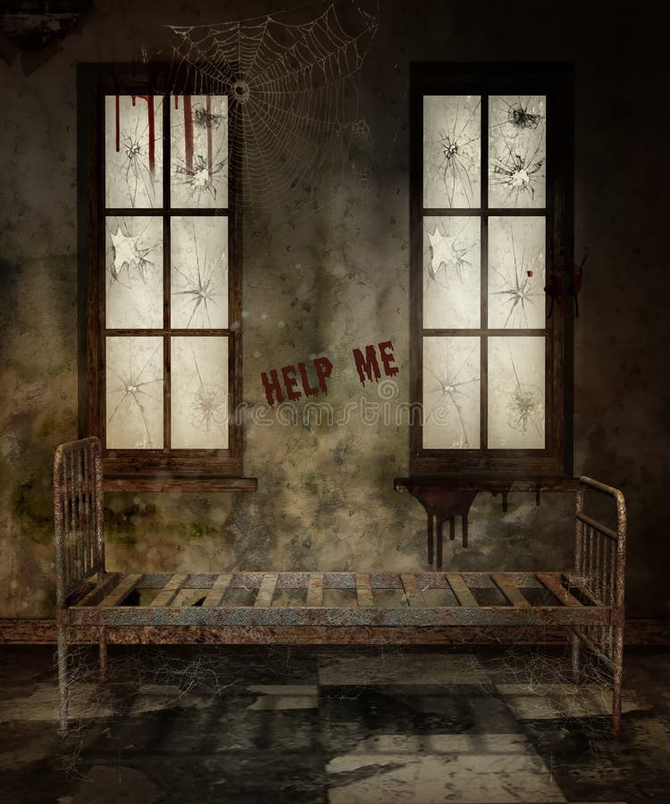 Old asylum room stock illustration. Illustration of building - 19008680