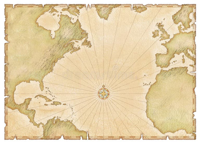 Atlantic Ocean Map Latitude Stock Illustrations – 212 Atlantic Ocean ...