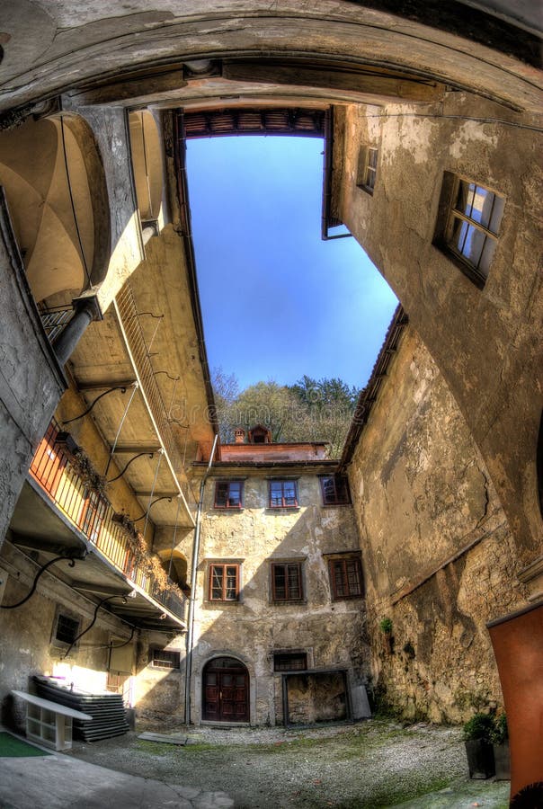 Old Atrium in Ljubljana, Slovenia Stock Image - Image of house, home ...