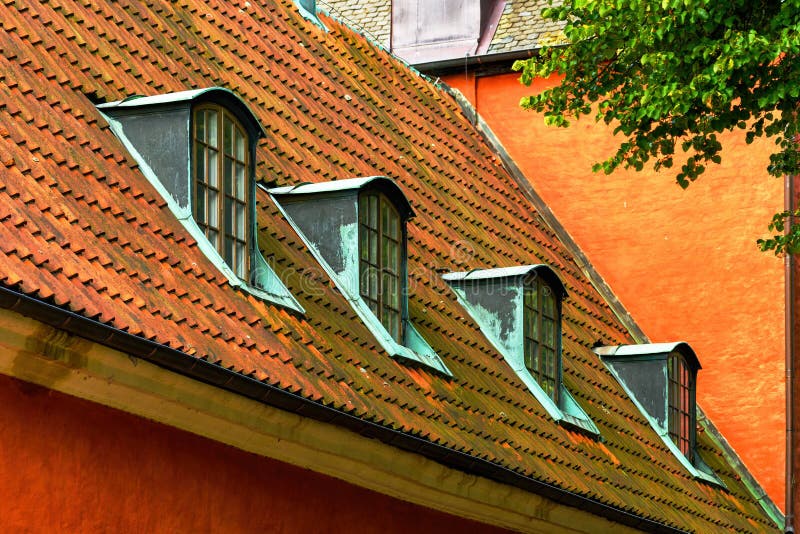Old Attic Dormer Roof Window Stock Photo - Image of retro, weathered ...