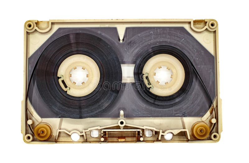 Old Audio Cassette Tape Open Stock Photo - Image of plastic, radio ...