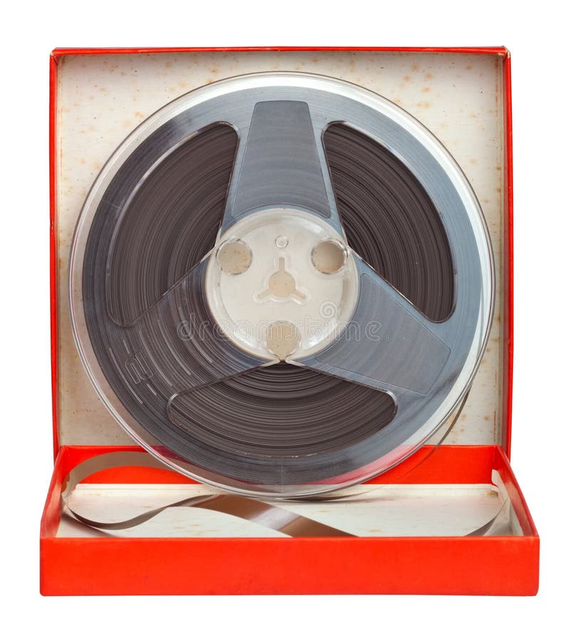 Old Audio Tape on a Red Box Stock Image - Image of data, audio: 19256277