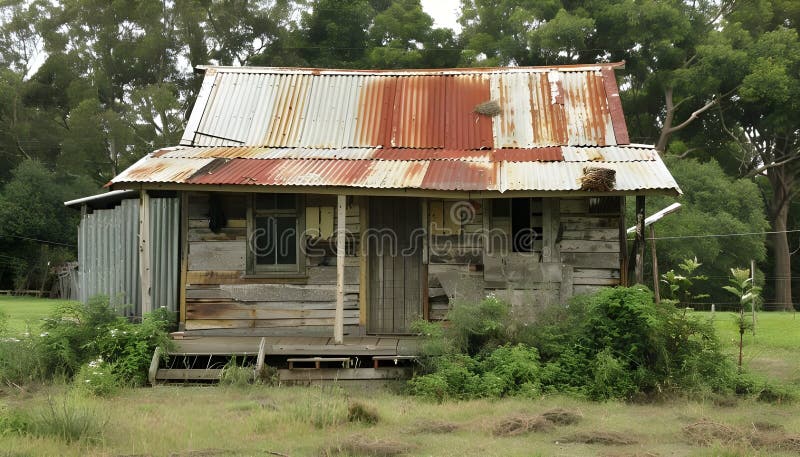 Old Australian shack stock illustration. Illustration of house - 309937819