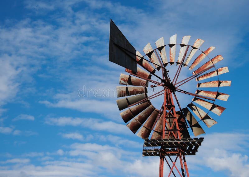 Australian Windmill at Sunset Stock Photo - Image of tourism ...