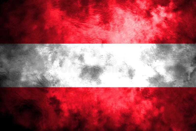 Austria Flag On Old Background Retro Effect Stock Illustration ...