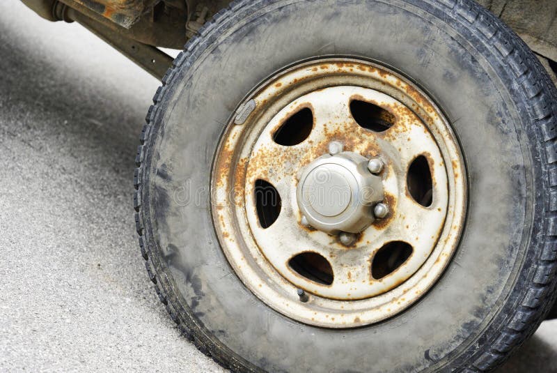 Old auto wheel stock image. Image of circular, steel - 69772065