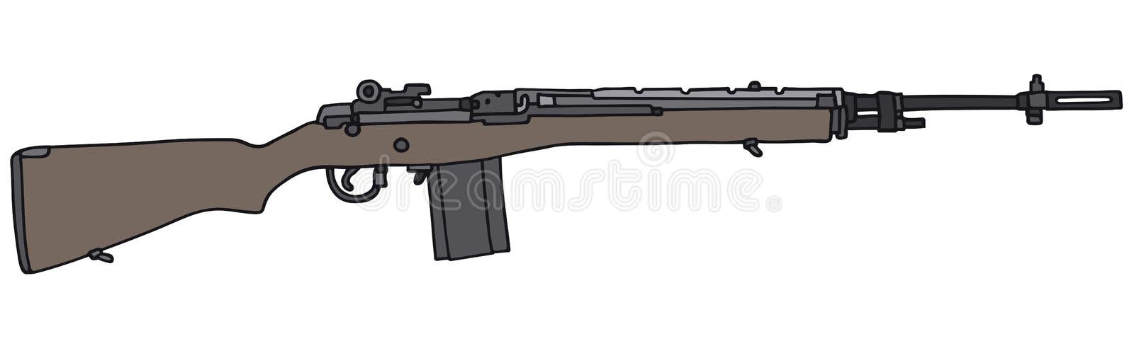 Old american rifle stock vector. Illustration of army - 52418213