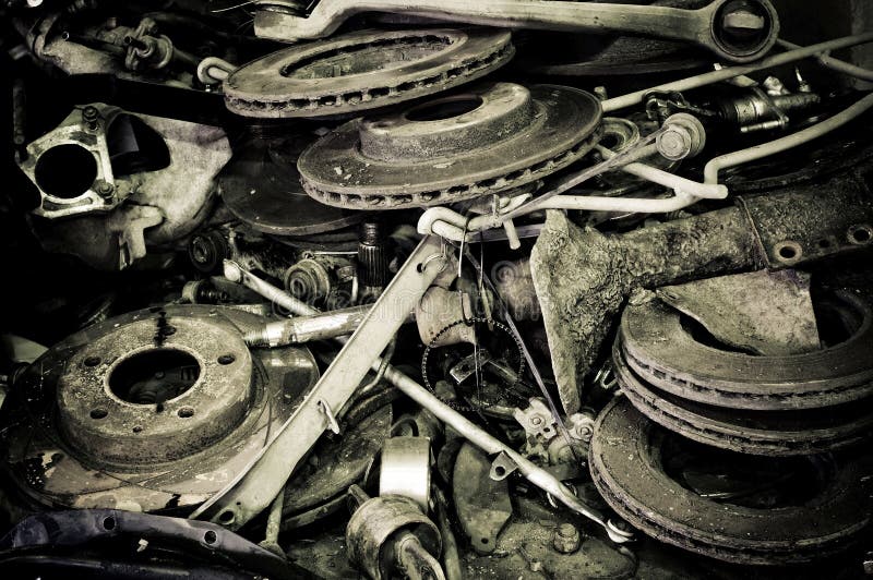 Old automotive parts stock photo. Image of vehicle, iron - 6705296