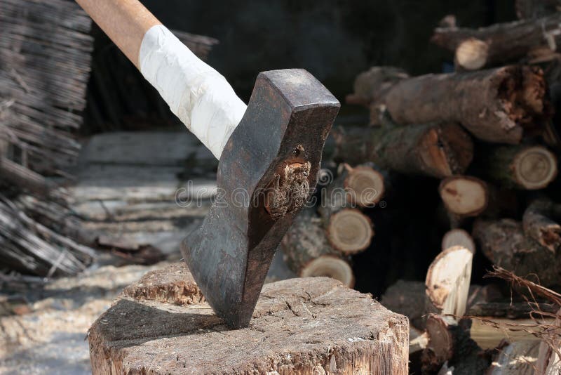 Old axe stock photo. Image of cutting, industry, firewood - 23819584