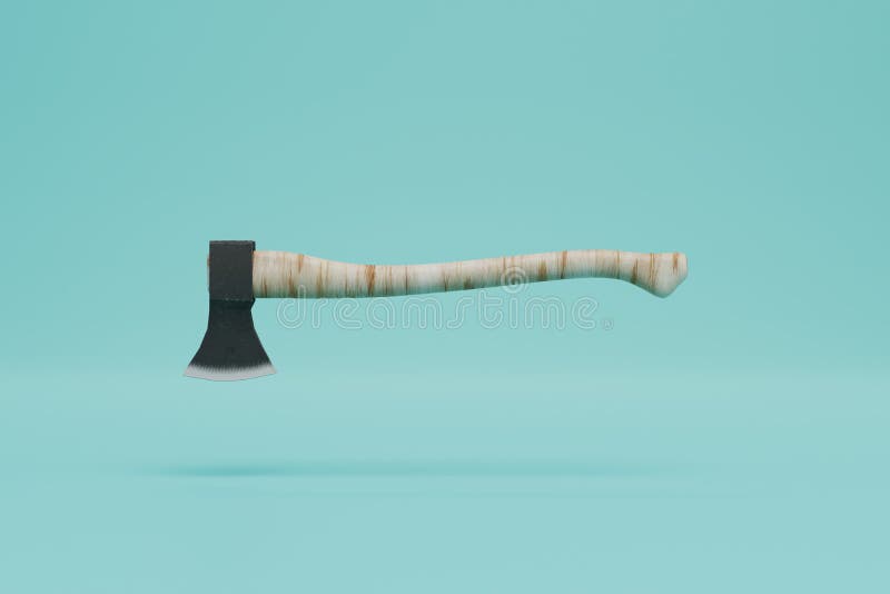 An Old Axe on a Blue Background. Copy Paste, Copy Space Stock ...