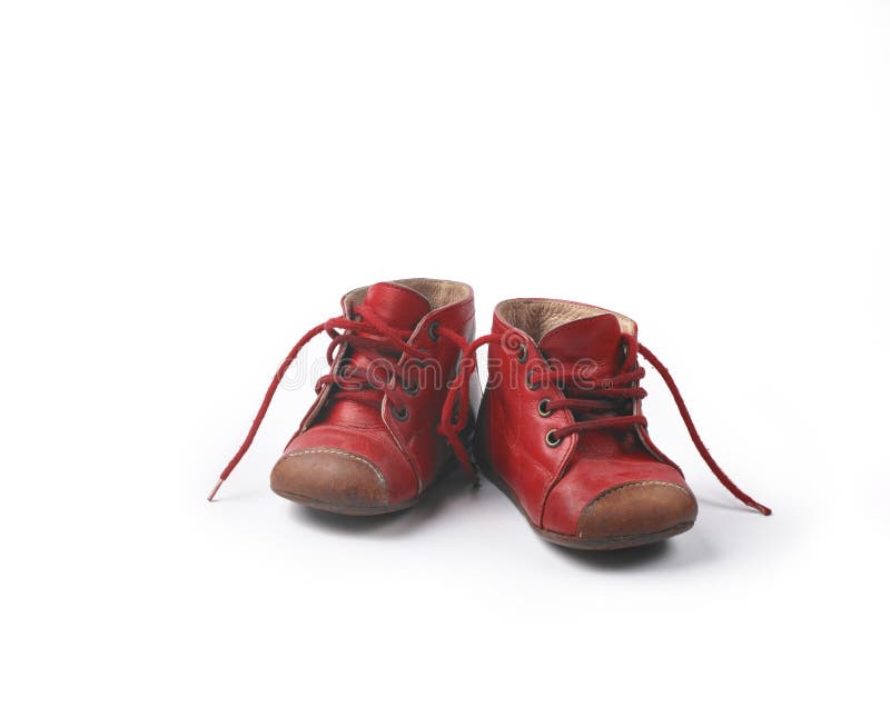Old baby shoes stock photo. Image of leather, retro, isolated - 9472832