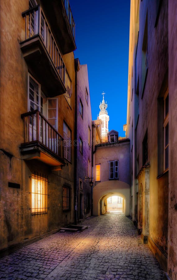 Old Back Lane in Old Warsaw Stock Image - Image of travel, town: 33808413