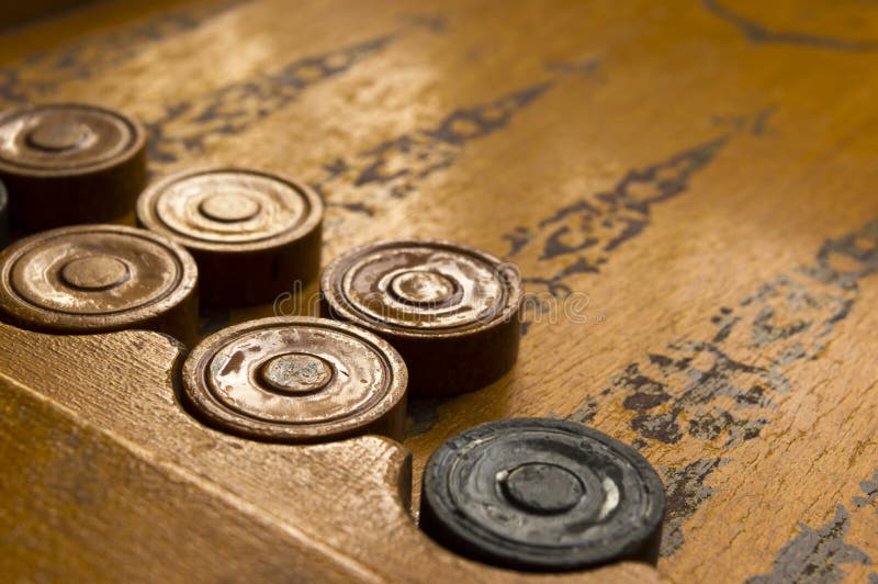 Old backgammon game stock photo. Image of brown, line - 48245154