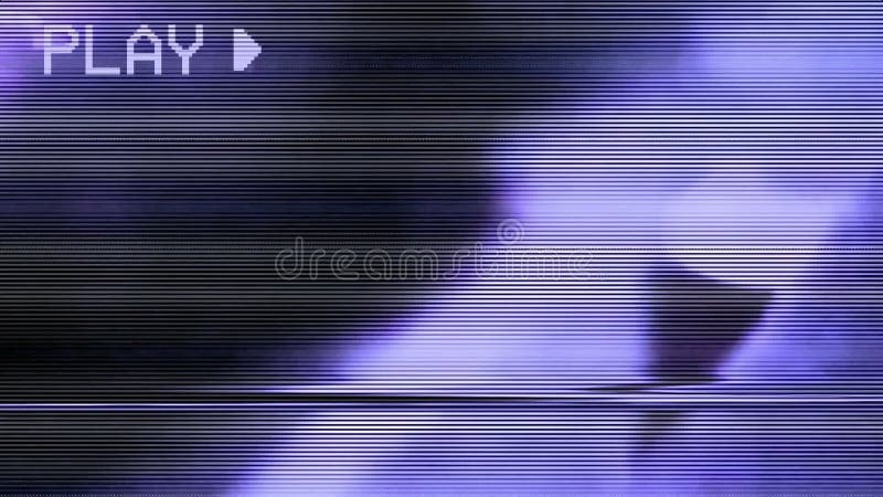 An Old Bad Vhs Tape Playing Stock Footage - Video of display ...