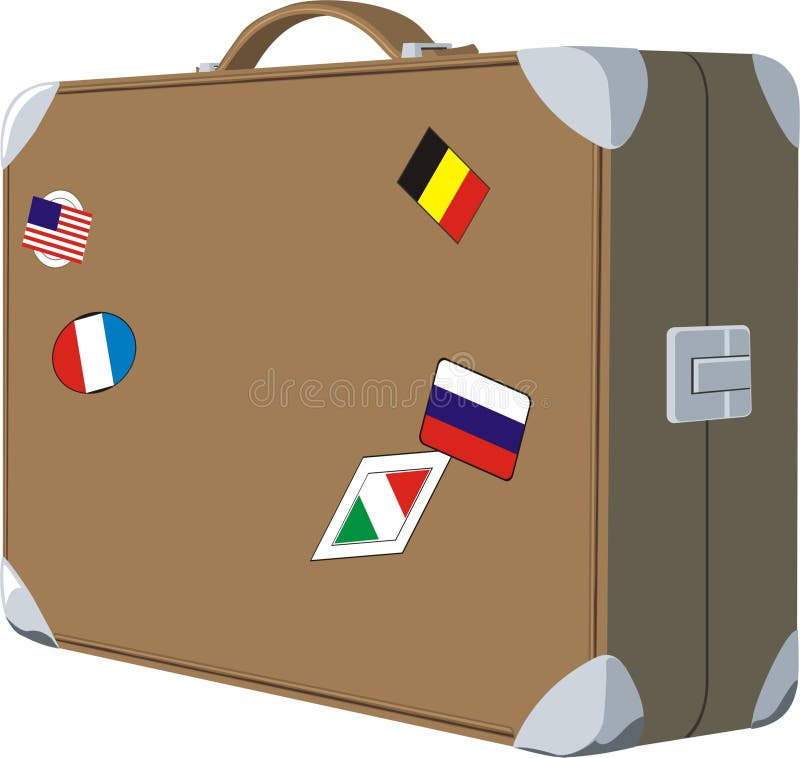Old baggage case stock vector. Illustration of luggage - 13377905
