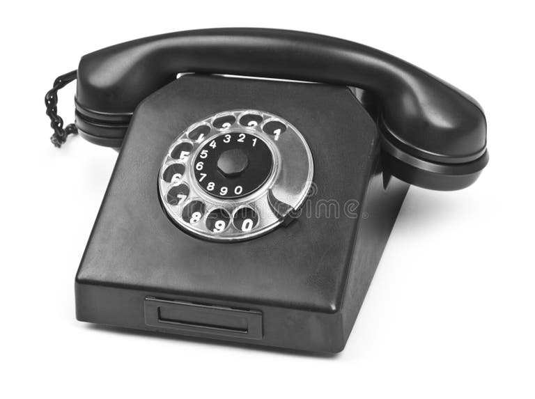 Old Bakelite Telephone on White Stock Photo - Image of oldfashioned ...