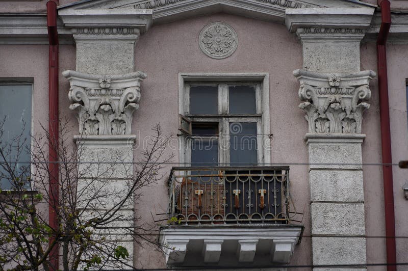 Old Balcony in a Beautiful Old House Stock Image - Image of barcelona ...
