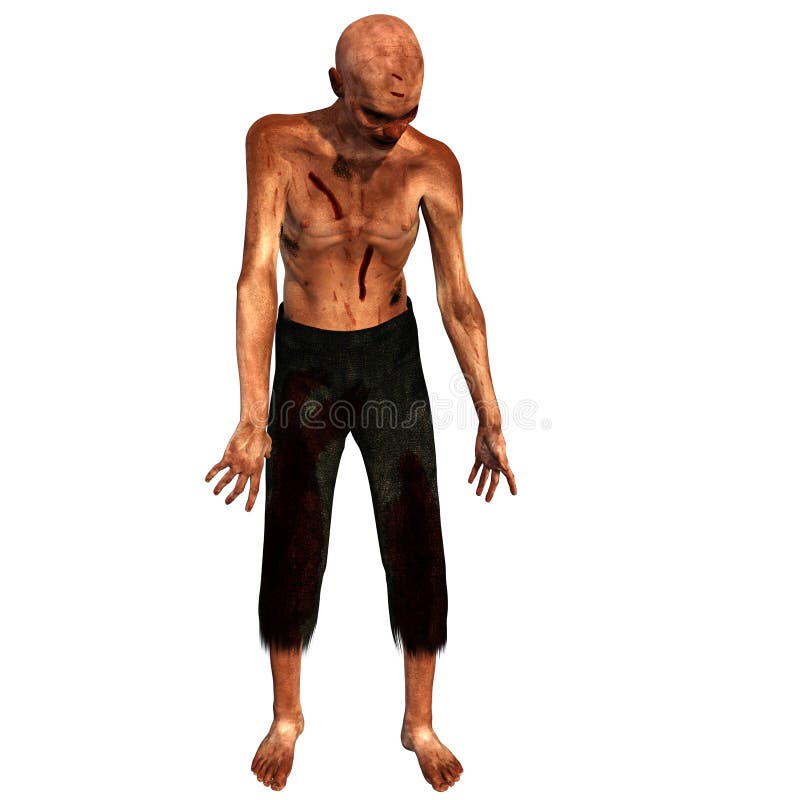 Old, bald, weak zombies stock illustration. Illustration of cuts - 78618152