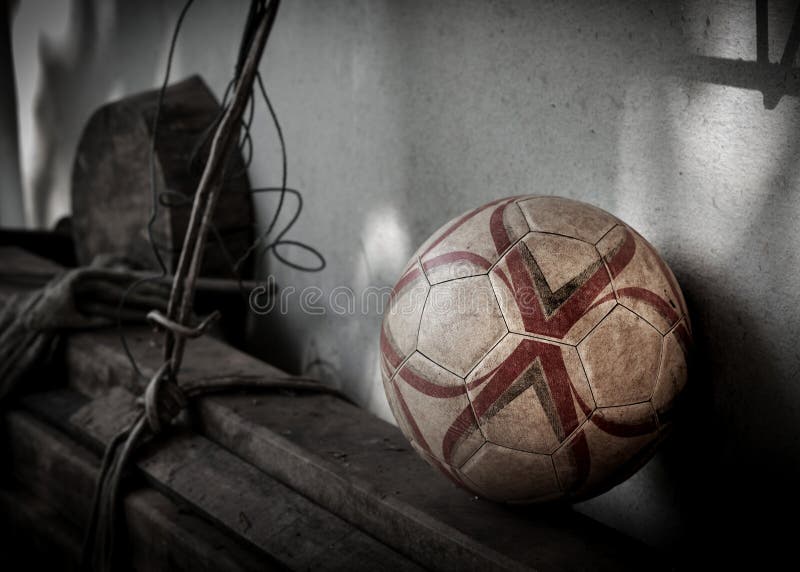 Old ball stock image. Image of socker, wood, sock, ball - 72789597