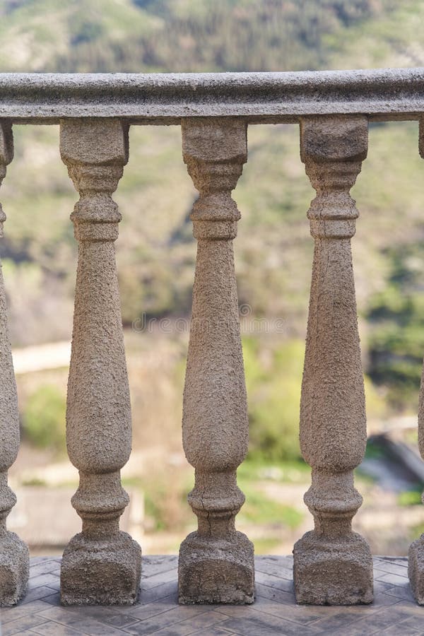Old Balusters Made from Stone. Architecture Elements of Terrace Stock ...