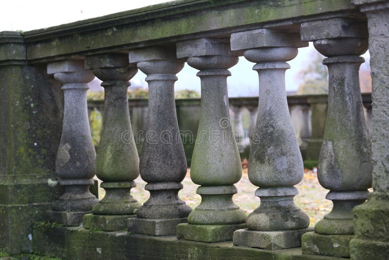 Old balustrade / Details stock image. Image of column - 108822905