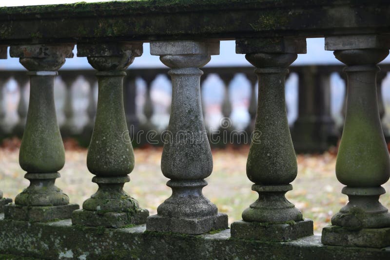Old balustrade / Details stock image. Image of baluster - 108823873