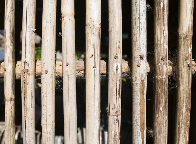 Old Bamboo Fence, Rural Place Stock Photo - Image of construction, wall ...