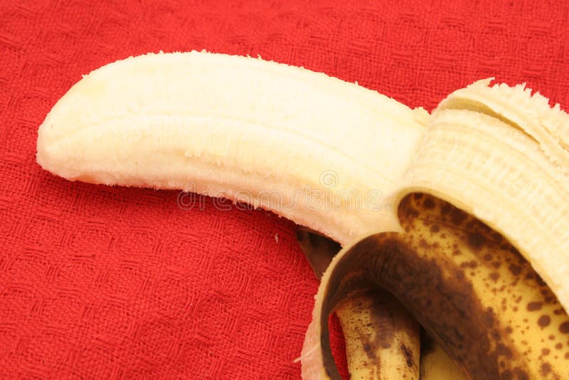 Old banana on red stock photo. Image of nutrition, fruit - 1937456