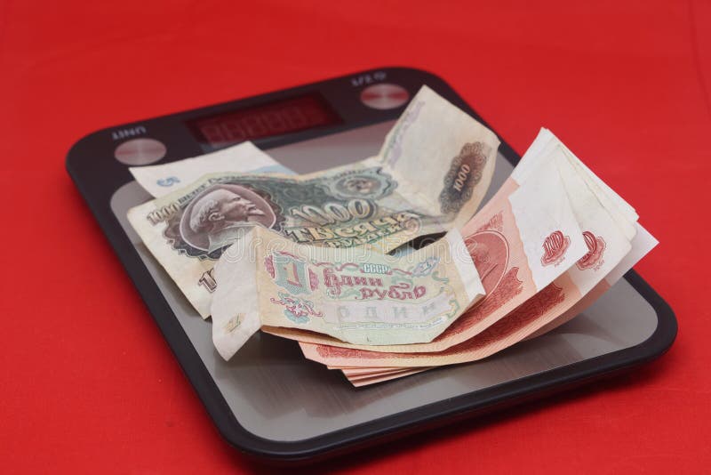 Old Banknotes of the Former Soviet Union. USSR - Rubles. Stock Photo ...