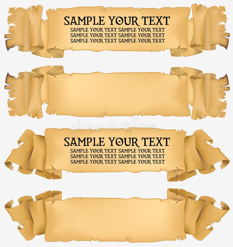 Old ribbon banner set stock vector. Illustration of dirty - 16292126