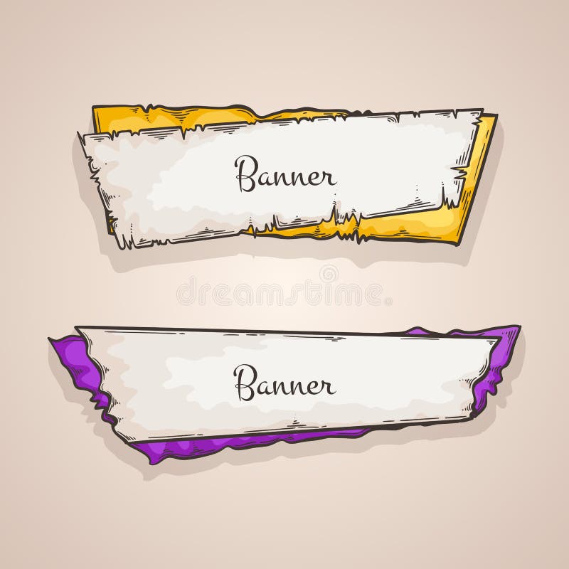 Old Banners Vector Collection. Stock Vector - Illustration of offer ...