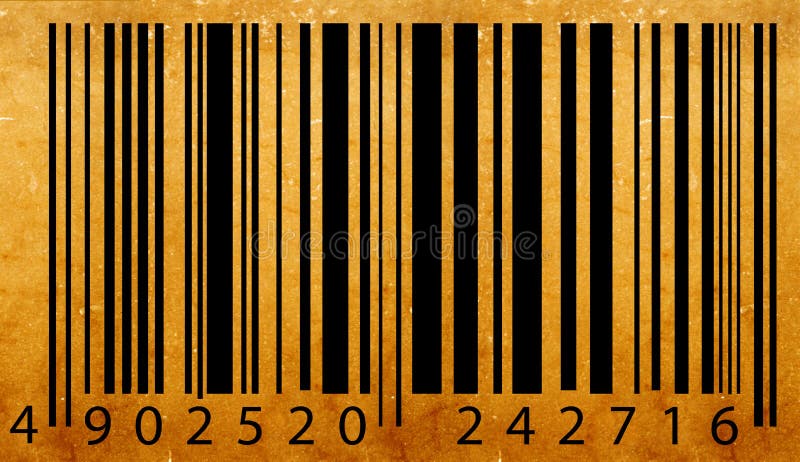 Grunge bar-code stock illustration. Illustration of modern - 3855924