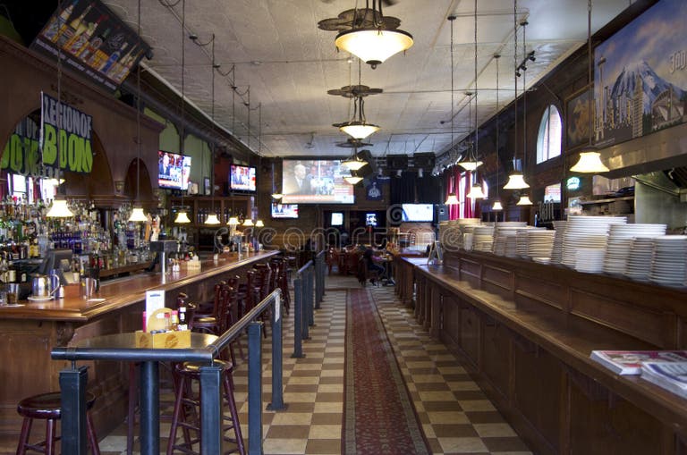 Old bar restaurant editorial photo. Image of seattle - 50683306