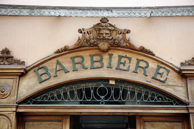 Old barber shop stock image. Image of horizontal, facade - 7408585