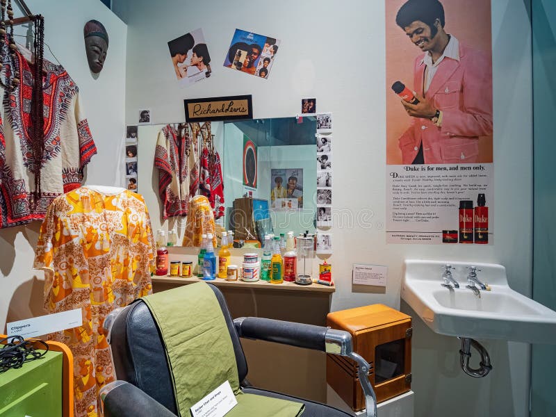 Old Barber Shop Display in the Oklahoma History Center Editorial Image ...