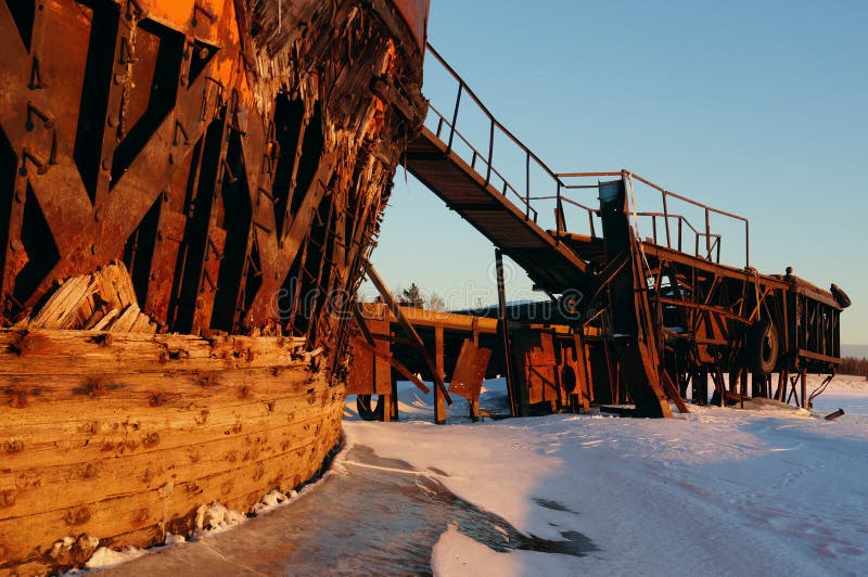 Old barges stock image. Image of ship, transport, used - 53696193