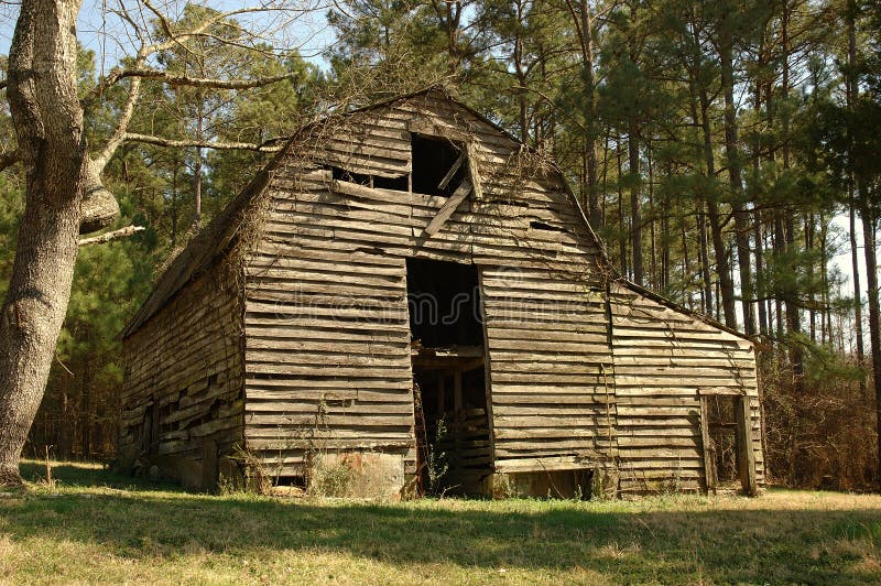 Old Rusty Barn and Windmill Stock Photo - Image of history, rustic ...