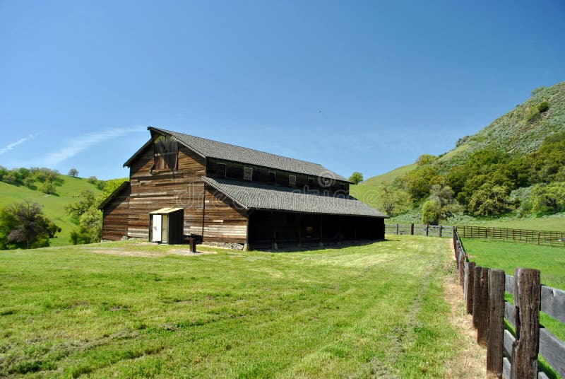 Old Barn stock image. Image of barn, hill, ranch, landscape - 14061701